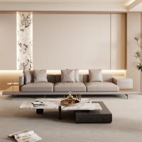 China Aesthetic Artificial Leather Sectional Sofa Modular Set with Sponge Filled Upholstery-Modern Design for Living Room for sale