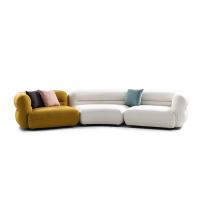 China High Quality European Design Boucle Fabric Modular Curved Sofa Set for Living Room or Apartment Sofa for sale