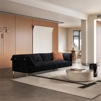 China Italian Minimalist Modern Retro Fabric Sofa Chenille Straight Small Apartment Living Room Luxury Sectional Style Sofa Couch for sale