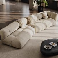 China Italian-Style Minimalist Chenille Sectional Sofa Modern Simple Light Luxury Designer High-End Fabric Sponge High-Famous Internet for sale