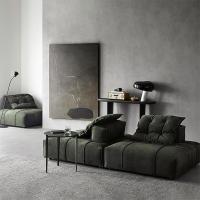 China Italian-Style Baxter Panama Sectional Sofa Set Tofu Module Minimalist Matte Fabric with Genuine Leather Designer Collection for sale
