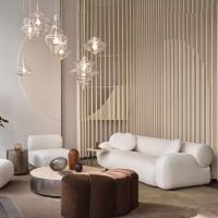 China Nordic Italian Minimalism Design Couch Simple Hotel Home Furniture High Quality White Velvet Fabric 4 Seater Living Room Sofa for sale
