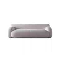 China Nordic Italian Minimalism Design Couch Simple Hotel Home Furniture High Quality White Velvet Fabric 4 Seater Living Room Sofa for sale