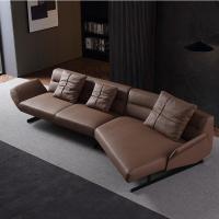 China Italian Minimalist Leather Living Room 3 Seat Sofa Modern Luxury Sofa Set Furniture for Hotel Villa Art Hall for sale