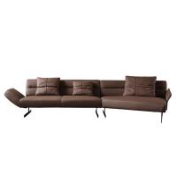 China Italian Minimalist Leather Living Room 3 Seat Sofa Modern Luxury Sofa Set Furniture for Hotel Villa Art Hall for sale