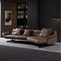 China Italian Minimalist Leather Living Room 3 Seat Sofa Modern Luxury Sofa Set Furniture for Hotel Villa Art Hall for sale