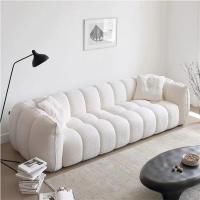 China Modern Luxurious Velvet Fabric Sofa Set White Compressed Living Room Sofas with Sponge Filling for Home or Mall Furniture for sale