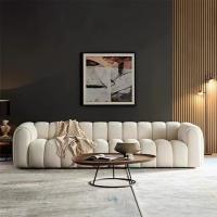 China Modern Luxurious Velvet Fabric Sofa Set White Compressed Living Room Sofas with Sponge Filling for Home or Mall Furniture for sale