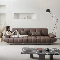 China Italian Luxury Living Room Sofa Minimalist Style Ultra-Wide Seat Removable Backrest Adjustment Convertible Luxury Sofa for sale