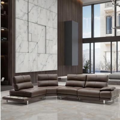 China Modular Corner Reclining Sofa Furniture Modern Living Room Sofa Sectional Leather Recliner Sofa Set for sale
