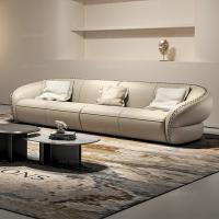 China Modern Functional Thick Leather and High-end Original Design Villa Living Room Sofa Set for sale