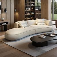 China Modern Functional Thick Leather and High-end Original Design Villa Living Room Sofa Set for sale