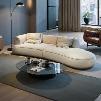 China Modern Functional Thick Leather and High-end Original Design Villa Living Room Sofa Set for sale