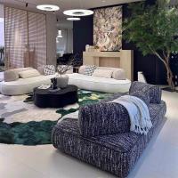 China Italian Simple Armless Round Backrest Multi-size Multi-combination Fabric Island Sofa Living Room Villa Apartment Residence for sale