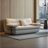 China Modern White Fabric 1-2-3-4 Seater Sofa Sofa Lamp Luxury Designer Hotel Living Room Furniture Teddy Velvet Straight Sofa Set for sale