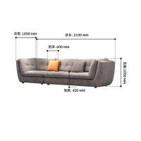 China Modern White Fabric 1-2-3-4 Seater Sofa Sofa Lamp Luxury Designer Hotel Living Room Furniture Teddy Velvet Straight Sofa Set for sale