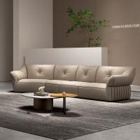 China Italian Minimalist Creative Living Room Hotel Villa Three Seat Sofa Wooden Frame Fabric Lounge Sofa Furniture for sale