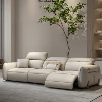 China Comfortable Electric Recliner Leather Modular Sofa Set Extendable for Home Living Room Hall Home Theater Seating Hotels Malls for sale