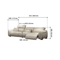 China Comfortable Electric Recliner Leather Modular Sofa Set Extendable for Home Living Room Hall Home Theater Seating Hotels Malls for sale