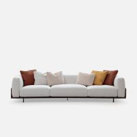China High End Italian Sofa Nordic Minimalism New Product Cushion Modern Velvet Sofa Apartment Style Microfiber Fabric Sofa for sale