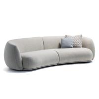China MOYI Italian VIP Waiting Room Couches Sofa Two Seat Fabric Curved Shape Sofa for Hotel Villa Home Office for sale