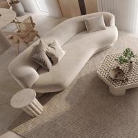 China Modern Living Room Sofa Furniture Round Velvet Couches Semi Circle Sectional Sofas Luxury Curevd Sofa Set for sale