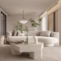 China Modern Living Room Sofa Furniture Round Velvet Couches Semi Circle Sectional Sofas Luxury Curevd Sofa Set for sale