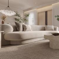 China Modern Living Room Sofa Furniture Round Velvet Couches Semi Circle Sectional Sofas Luxury Curevd Sofa Set for sale
