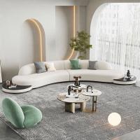 China MOYI Living Room Furniture Sofas Fabric Sectional Curved Sofas Set Large Size Modular Floor Boucle Sofas Couch Set for sale