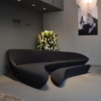 China Half Moon Leather Living Room Home Furniture Moon Shape System Sofa for sale