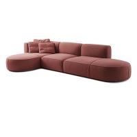 China 2025 Wholesale Latest Design Italian Luxury  Fabric Sofa Bed 3-4 Seat  LShaped Corner Sofa Modern Modular Living Room Sofa for sale