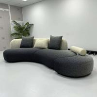 China Gradient Fabric Arc-shaped Sofa, Living Room Hotel Designer Furniture, Modern and Simple Combination Modular Sofa,Source Factory for sale