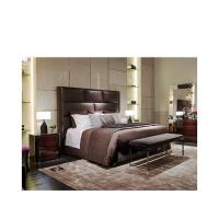 China High End Bookcase Big Headboard Double Bed Frame Italian Leather Beds New Design Bedroom Furniture Luxury Modern King Size Bed for sale