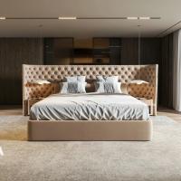 China Customize Italian Luxury Bedroom Furniture Set Premium Villa Latest Design Double Bed Upholstered Bed King Size Bedroom Sets for sale