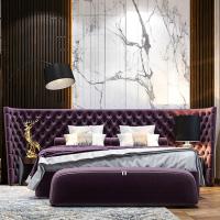 China Customize Italian Luxury Bedroom Furniture Set Premium Villa Latest Design Double Bed Upholstered Bed King Size Bedroom Sets for sale