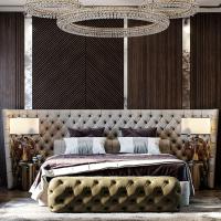 China Customize Italian Luxury Bedroom Furniture Set Premium Villa Latest Design Double Bed Upholstered Bed King Size Bedroom Sets for sale