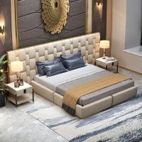 China Luxury Bedroom Set: Elevating Elegance With Tufted Headboard for sale