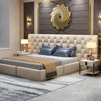 China Luxury Bedroom Set: Elevating Elegance With Tufted Headboard for sale