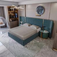 China Headboards for King Beds Luxury Italian Luxury Bed Frame Modern King Upholstered Luxury King Size Bed for sale