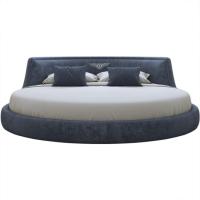 China Latest Circle King Size Leather Cheap Round Shape Bed With Mattress for sale