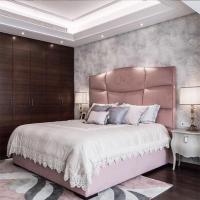 China Italian Bed Room Furniture Tall Headboard Bedroom Set Furniture Bed Sets Luxury Bedroom king Size Bed for sale