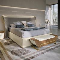 China Hotel Apartment Bedroom Sets Luxury Queen King Size Bed Modern Italian Leather Soft Double Bed Design for sale