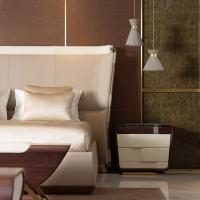 China Hotel Apartment Bedroom Sets Luxury Queen King Size Bed Modern Italian Leather Soft Double Bed Design for sale