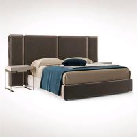 China Luxury High Quality Modern King Size Fabric Bed for Villa Home Customization for sale