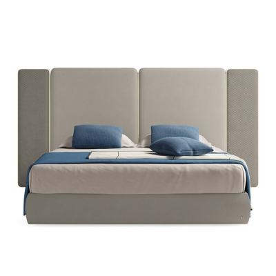 China Luxury High Quality Modern King Size Fabric Bed for Villa Home Customization for sale