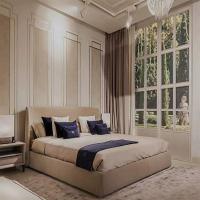 China Luxury Beige Genuine Leather king Size Bed Headboard Double Bed Set with Sturdy Frame Modern Design for Villa Bedroom Furniture for sale