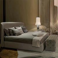 China Luxury Beige Genuine Leather king Size Bed Headboard Double Bed Set with Sturdy Frame Modern Design for Villa Bedroom Furniture for sale