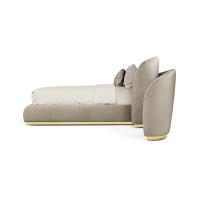 China High Quality Luxury Queen king Size Unique Curved Bed Frame Italian Design Unique Creative Bed for sale