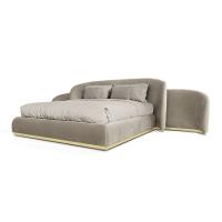 China High Quality Luxury Queen king Size Unique Curved Bed Frame Italian Design Unique Creative Bed for sale