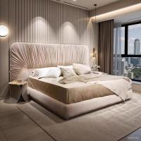 China Italian Modern Luxury the Latest Design Bedroom Furniture. Headboards for Queen-size Beds. for sale